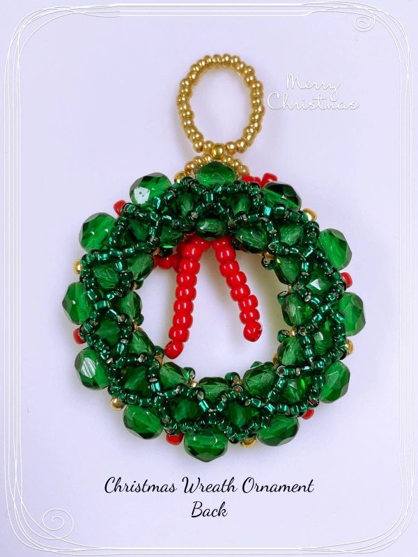 Beaded christmas wreath store